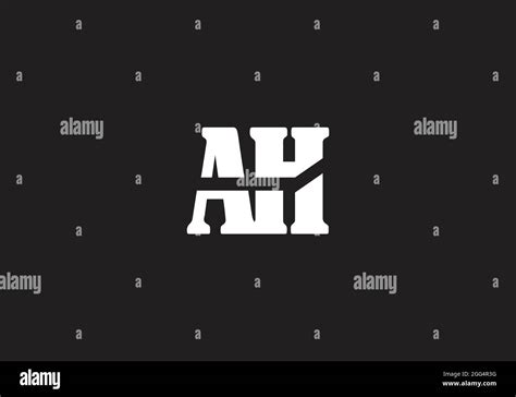 AH logo design template. This logo icon incorporate with abstract shape ...