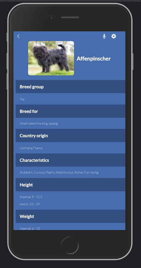 a mobile web application to check a list of metrics numeric values and is built using react