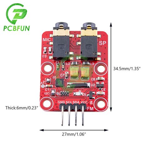 Fm Frequency Modulation Module Rda5820n Fm Radio Transceiver Module 76 108 0mhz Fm Broadcast