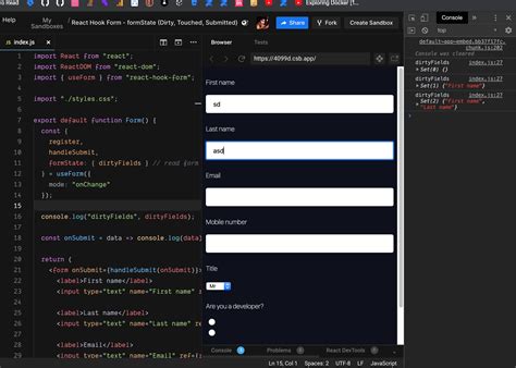 Why DirtyFields Not Updating If I Make Any Field Dirty Issue React Hook Form React