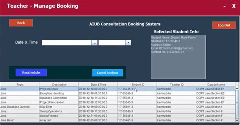 github munirfahim java aiub consultation management java project