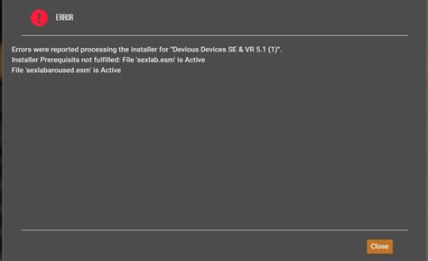 Devious Devices Installation Error Skyrim Technical Support Loverslab