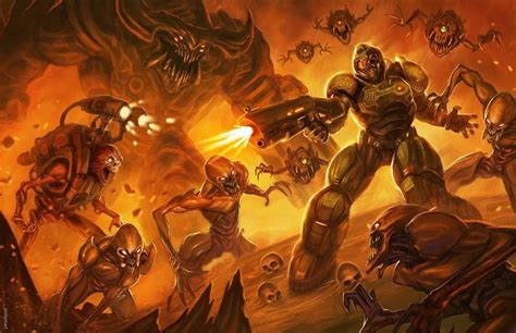 Doom Game Games Revenant Doomguy Cyberdemon Cacodemon Imp Demon Fantasy