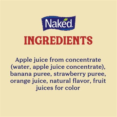 Naked Juice Strawberry Banana Flavored Fruit Smoothie Blend Fl Oz Frys Food Stores