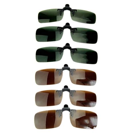 Biplut Polarized Lens Anti Glare Uv Block Clip On Flip Up Sunglasses