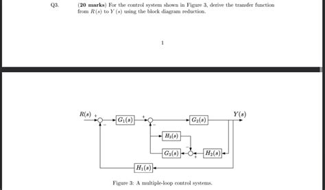 [solved] Q3 20 Marks For The Control System Shown In Figure 3 Derive Course Hero