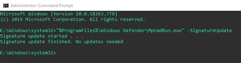 How To Run Windows Defender From Command Line In Windows