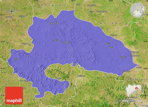 Political Map Of Yavatmal Satellite Outside