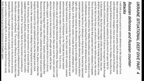 Ukraine Situational Deep Dive Part 4 Situational Deep Dive Part Situational Deep Dive Part