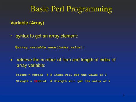 Ppt Basic Perl Programming Powerpoint Presentation Free Download Id4580068