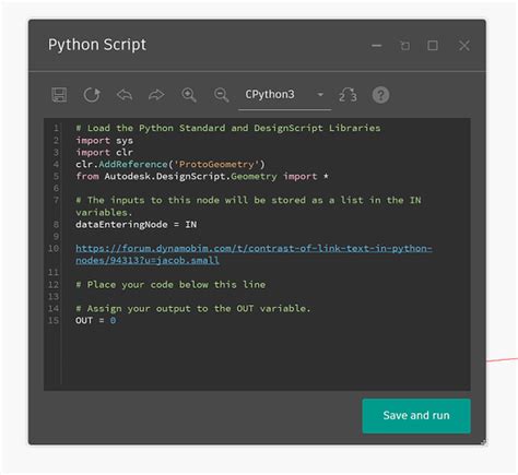 Contrast Of Link Text In Python Nodes Developers Dynamo