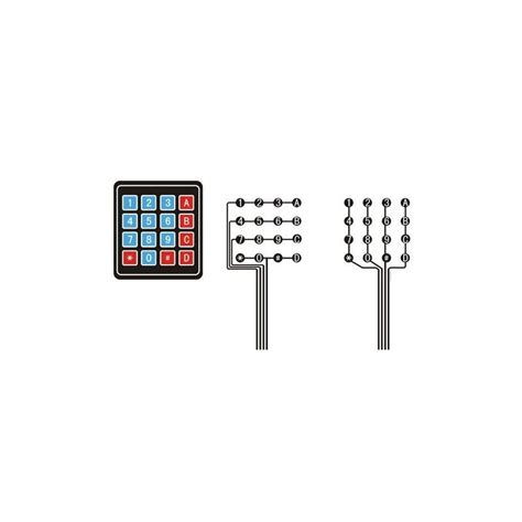 4x4 Matrix Array Membrane Keypad For Arduino Stm Raspberry Pii