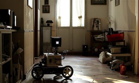 Cinematic Documentary Photography Of An Arduino Robot In Environment