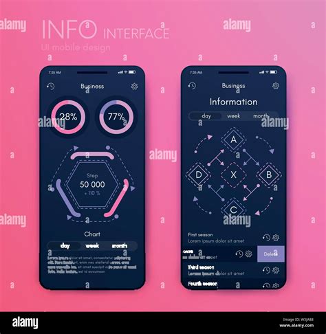 Mobile Application Interface Ui Design Stock Vector Stock Vector Image And Art Alamy