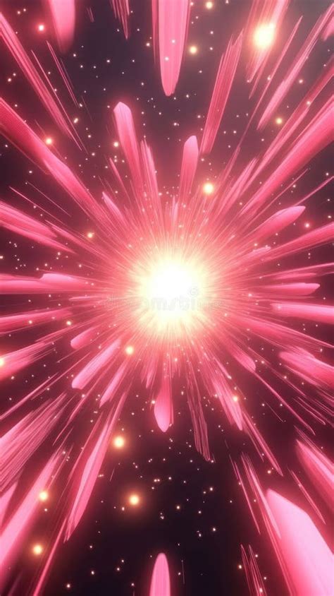 A Vibrant Explosion Of Pink Rays Radiating From A Bright Center Creating A Dynamic Visual