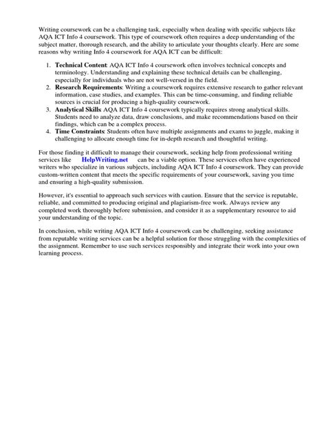 info 4 coursework aqa ict pdf educational technology gce advanced
