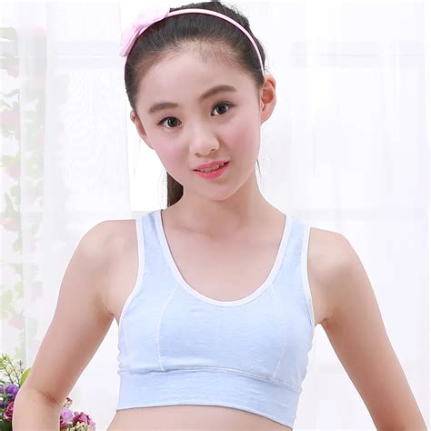 Хлопковый спортивный бюстгальтер для девочек подростков детское Спортивное нижнее белье майка