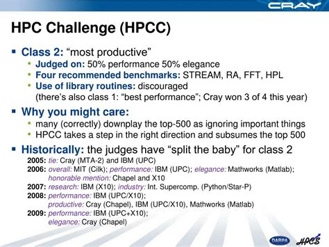 Ppt Chapel Hpcc Benchmarks Powerpoint Presentation Free Download