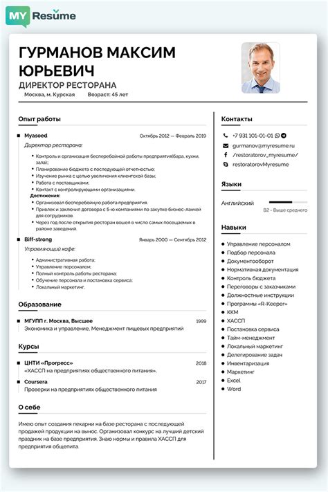 Презентация резюме шаблон