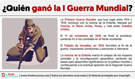 Quién Ganó La Primera Guerra Mundial