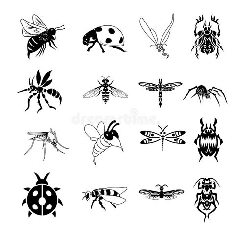 Collection Of Bug Symbols Stock Vector Image Of Isolated 13253967