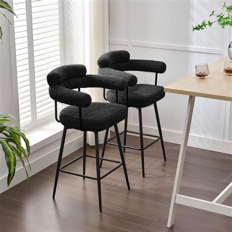Onevog 267 Modern Counter Height Bar Stools Set 2 Pcs