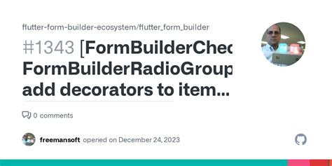 Formbuildercheckboxgroup Formbuilderradiogroup Add Decorators To