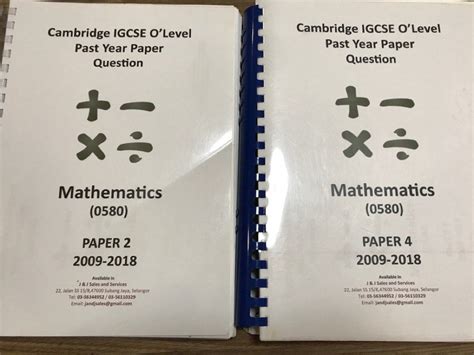 Igcse Maths 0580 Past Year Paper Paper 2 And Paper 4 Hobbies And Toys Books And Magazines
