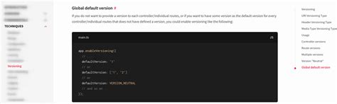 Docs Add Instructions About Using The Global Default Version Option