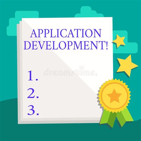 Word Writing Text Application Development Business Concept For Process
