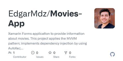 github edgarmdz movies app xamarin forms application to provide information about movies