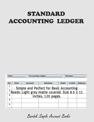 Accounting Ledger Simple And Perfect For Basic Accounting Needs Light Grey Matte Covered Size