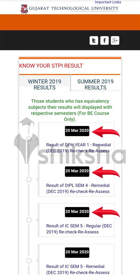 Gtu Result 2020 Semester Revaluation