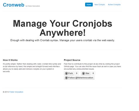 Github Fisherinnovation Cronweb A Responsive Html Php Crontab Manager