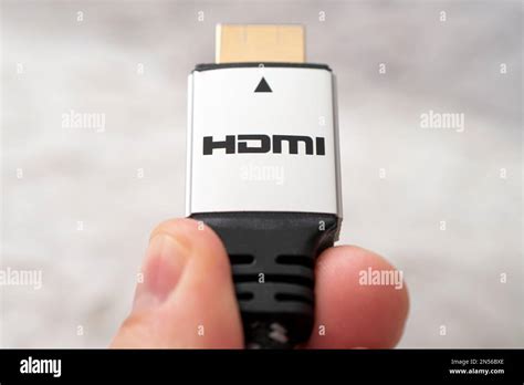 Hdmi High Definition Multimedia Interface On Hand High Speed 8k Signal