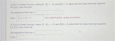 Solved If P X Is A Linear Function Where P And Chegg