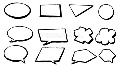 Set Of Different Hand Drawn Vector Speech Bubbles Stock Illustration Illustration Of Talk