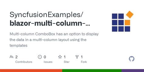 Github Syncfusionexamplesblazor Multi Column Combobox Multi Column Combobox Has An Option To