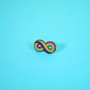 Infinitely Non Binary Pin Variations Subtle Enby Pride Accessory Infinity Lesbian Trans