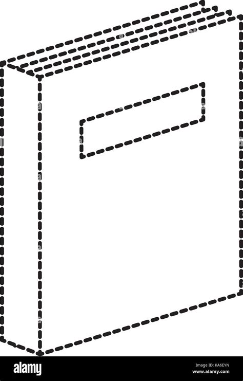 Dotted Shape Book Object To Education Knowledge Literature Stock Vector