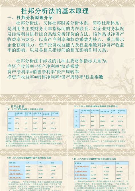 杜邦分析体系ppt模板下载编号qnrrnmej熊猫办公