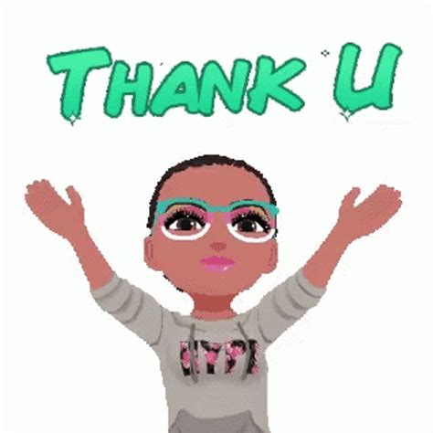 Lovely Woman Animated Thank You 