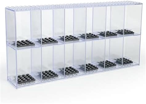 Muxhel 24 Pcs Minifigure Display Case Acrylic Small Action Figure Toys Storage Case