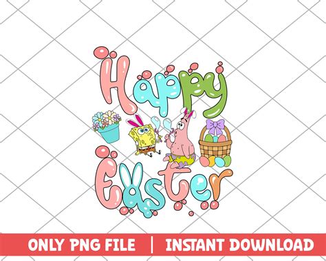 Spongebob Happy Easter Png Svg Files For Cricut