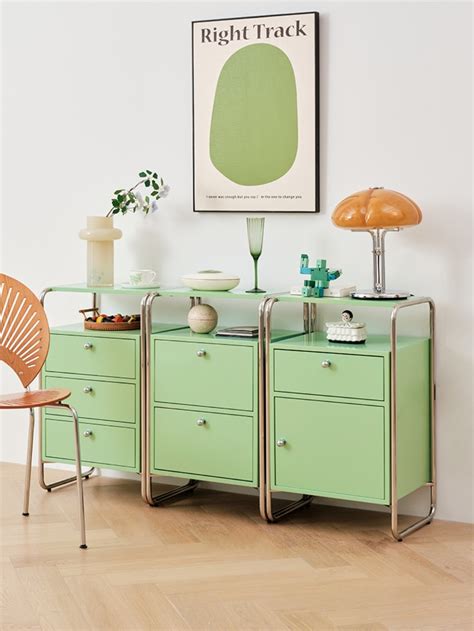 헤이유드 헤이유드 미드센추리모던 스틸 컬러 캐비넷2color 선반 서랍장 위시버킷