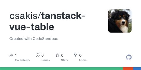 Github Csakistanstack Vue Table Created With Codesandbox