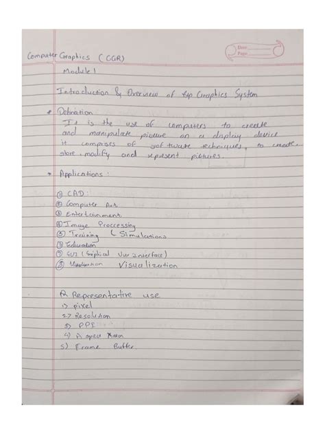Cg Notes Pdf