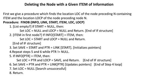 Deletion From A Linked List Pptx