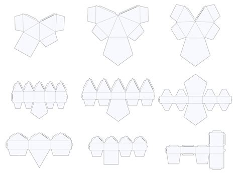 Premium Vector Editable Collection Foldable Box Die Cut Cube Template