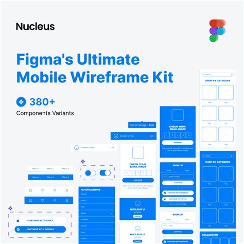 New Release Blueprint Mobile Wireframe Ui Kit Nucleus Ui Ui Kit